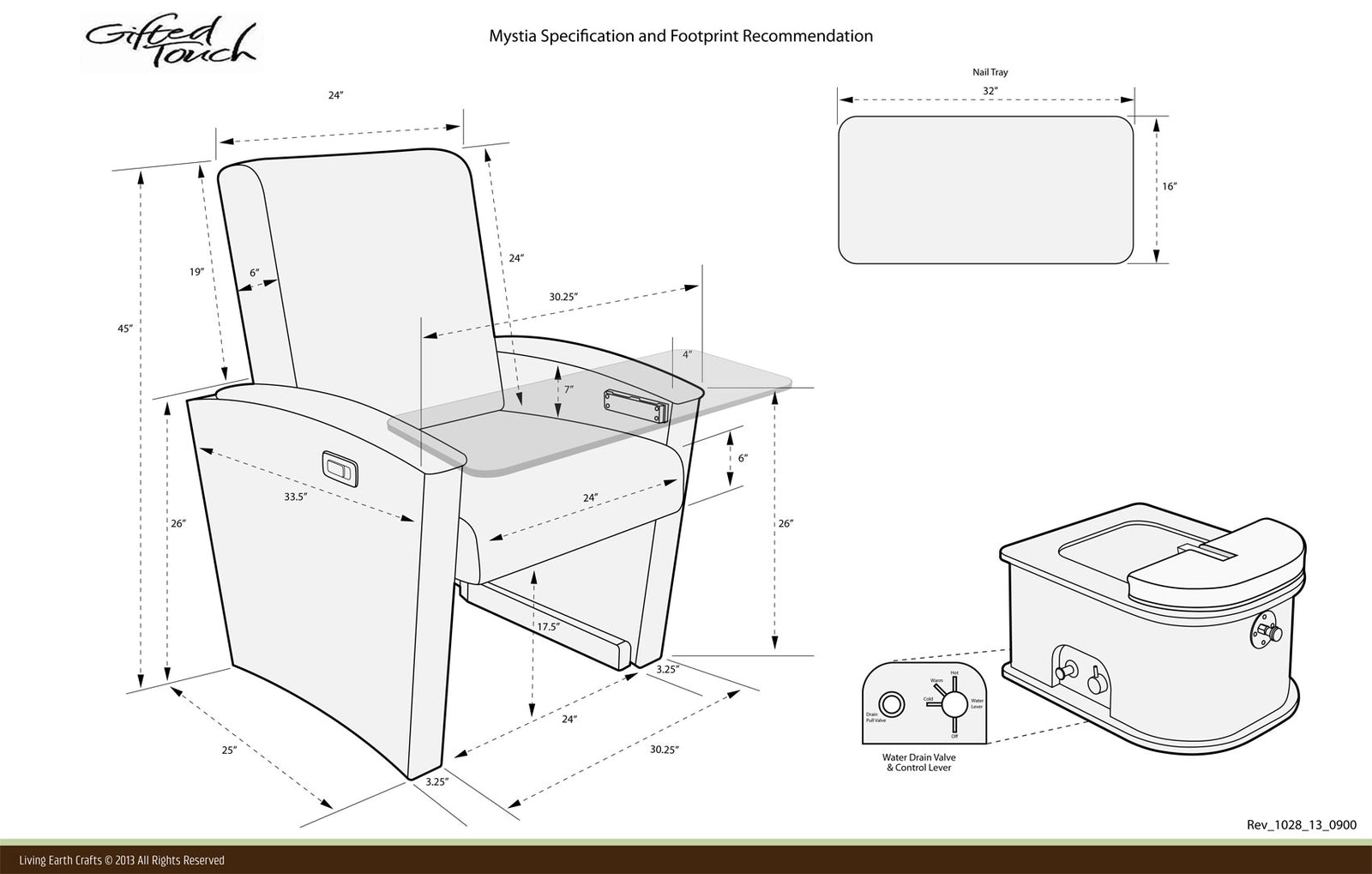 Mystia Luxury Pedicure - Manicure Chair