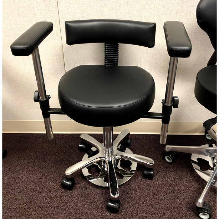 Rolling Stool , height Adjustable - With Armrests